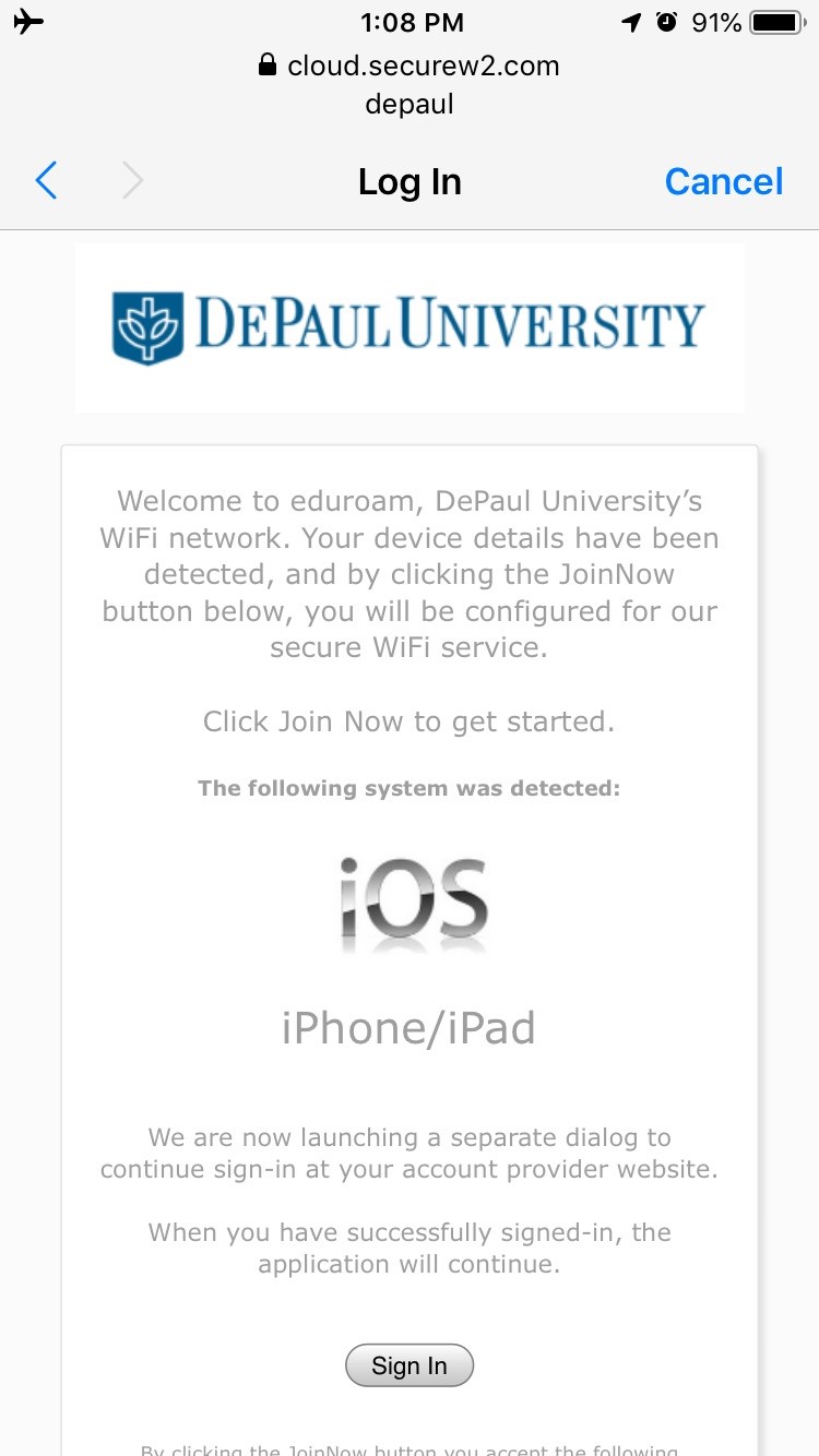 Eduroam Information | Wireless | Services | Information Services | DePaul University, Chicago